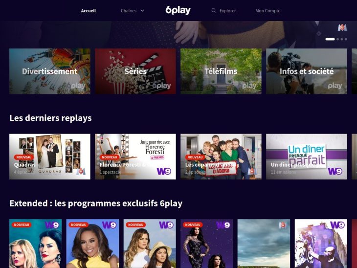 Regarder des programmes sur 6play
