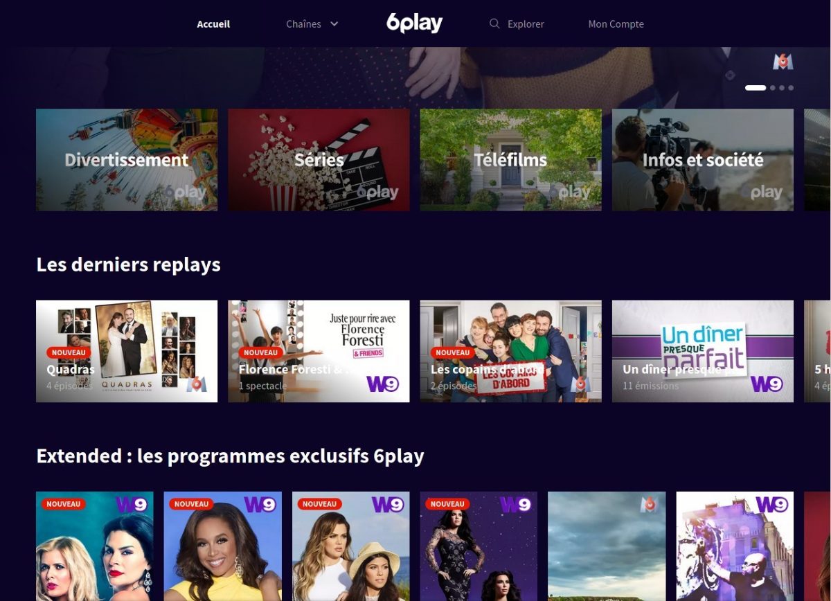 Regarder des programmes sur 6play