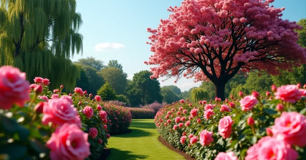Créer un paradis de roses avec un arbre fleuri - direct-habitat.fr
